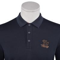China Wholesale Custom Logo 100% Cotton Long Sleeve Polo Shirt for Men 280-320G Autumn Winter Embroidery for sale