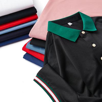 China Men's Short Sleeve Pique Polo Shirt High Quality Cotton Blend OEM ODM Custom Logo for sale