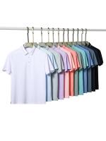 China Custom Men's Quick Dry Golf Polo Shirt 170-220G Cotton Blend Business Wear for sale