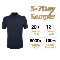China Custom Logo Men's Short Sleeve Polo T-Shirt 170-120G Breathable Cotton Golf Shirt for sale