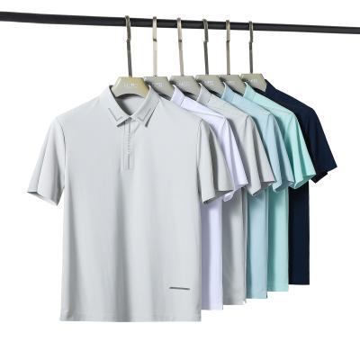 China Custom Logo Men's Quick Dry Polo Tshirt 100% Cotton 170g Breathable Anti Wrinkle for sale