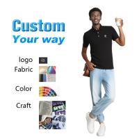 China Wholesale Custom Quick Dry Breathable Cotton Men Pullover Polo T Shirt 170g for sale