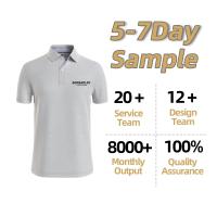 China Men's Quick Dry Golf Polo Shirt Short Sleeve 170g Cotton Fabric Breathable Anti Wrinkle for sale