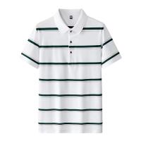 China Custom Striped Oversized Polo Shirt for Men 100% Cotton 170-280G Breathable Anti-Wrinkle for sale