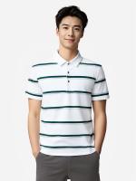 China Custom Striped Oversized Polo Shirt for Men 100% Cotton 170-280G Breathable Anti-Wrinkle for sale