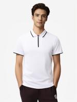 China Men's Cotton Polo Golf T-Shirt Custom Low MOQ Half-Zip Short Sleeve Breathable 170-280G Fabric for sale
