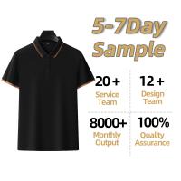 China Customized Sublimation Men's Golf Polo Shirt 170-280g Cotton Anti-Wrinkle Uniform for sale