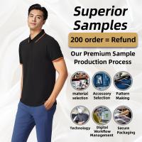 China Customized Sublimation Men's Golf Polo Shirt 170-280g Cotton Anti-Wrinkle Uniform for sale