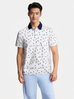 China Custom Printed Men's Polo Shirts 100% Cotton Breathable Anti-Wrinkle Short Sleeve for Business Casual Golf Team Wear for sale