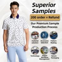 China Custom Printed Men's Polo Shirts 100% Cotton Breathable Anti-Wrinkle Short Sleeve for Business Casual Golf Team Wear for sale