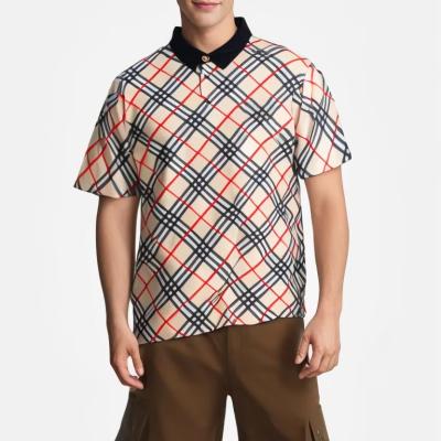 China Men's Cotton Short Sleeve Polo Shirt 170-230g Breathable Anti-Wrinkle Summer T-Shirt for sale