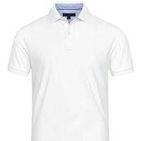 China Men's Solid Color Short Sleeve Golf Polo Shirt 170-230G Cotton Breathable Anti-Wrinkle Plus Size for sale