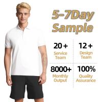 China Men's Solid Color Short Sleeve Golf Polo Shirt 170-230G Cotton Breathable Anti-Wrinkle Plus Size for sale