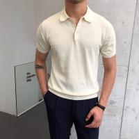 China Men's Slim Fit Casual Polo Shirt Short Sleeve 170-230G Fabric Weight Wholesale for sale