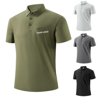 China Custom Embroidered Printed Polo Shirts for Men Women 170-230G Breathable Anti-Wrinkle Short Sleeve Business Casual for sale