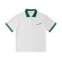 China Men's Printed Cotton Polo Shirt 170-230g 1/4 Zip Golf T Shirt Streetwear Oversized ODM/OEM for sale