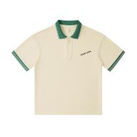 China Men's Printed Cotton Polo Shirt 170-230g 1/4 Zip Golf T Shirt Streetwear Oversized ODM/OEM for sale