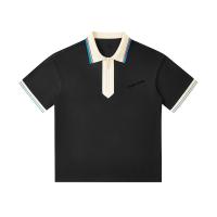 China Men's Printed Cotton Polo Shirt 170-230g 1/4 Zip Golf T Shirt Streetwear Oversized ODM/OEM for sale