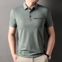 China Quick Dry Short Sleeve Polo Shirt for Men Plus Size Breathable Fabric 170-230G for sale