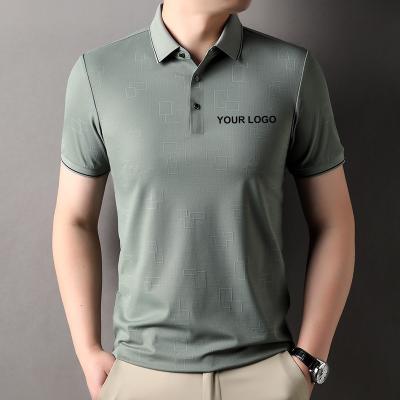 China Quick Dry Short Sleeve Polo Shirt for Men Plus Size Breathable Fabric 170-230G for sale