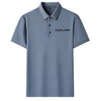 China Quick Dry Short Sleeve Polo Shirt for Men Plus Size Breathable Fabric 170-230G for sale