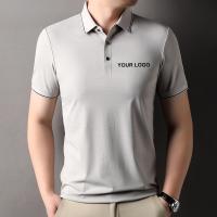 China Quick Dry Short Sleeve Polo Shirt for Men Plus Size Breathable Fabric 170-230G for sale
