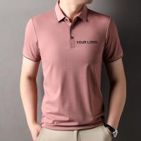 China Quick Dry Short Sleeve Polo Shirt for Men Plus Size Breathable Fabric 170-230G for sale