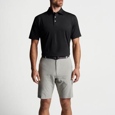 China Custom Polo Shirts Private Label High Quality Classic Fit Solid Mens Golf Shirts 170-230G for sale