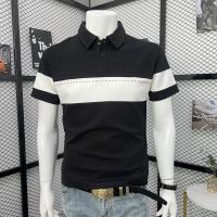 China Men's Color Matching Short Sleeve Polo Shirt for Golf Tennis Outdoor Sports 170-230G Fabric for sale