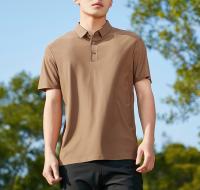 China Men's Ice Silk Turn-Down Collar Short Sleeve Polo Shirt 170-230G Breathable Anti-Wrinkle ODM/OEM for sale
