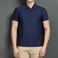 China Men's Ice Silk Turn-Down Collar Short Sleeve Polo Shirt 170-230G Breathable Anti-Wrinkle ODM/OEM for sale