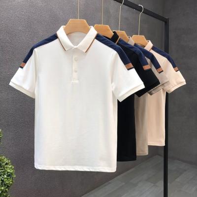 China Custom Colorblock Lapels Men Polo Shirt with Logo Embroidery 170-230G Fabric ODM/OEM for sale