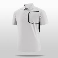 China Men's Short Sleeve Knitted Polo Shirt Color Block Collar 170-230G Breathable Anti-Wrinkle for sale