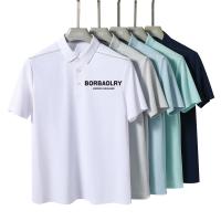 China Men's Short Sleeve Business Polo Shirt 170-230G Breathable Anti-Wrinkle Casual Wear for sale