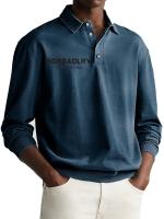 China Custom Logo Long Sleeve Cotton Polo Shirt for Men Quick Dry Sports 170-230G Fabric for sale