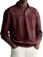 China Custom Logo Long Sleeve Cotton Polo Shirt for Men Quick Dry Sports 170-230G Fabric for sale