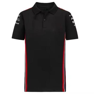 China Men's Oversized Striped Polo Shirt 100% Cotton Breathable Anti-Wrinkle Casual Sports Top for sale