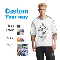 China Men's 100% Cotton Heavy Casual Printed T-Shirt 170-120G Anti-Wrinkle Breathable for sale
