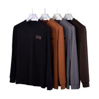 China Custom Plain Dyed Plush Blank Jogger Black Crewneck Hoodie Sweatshirt 280-320G 100% Cotton ODM for sale