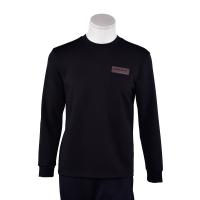 China Custom Plain Dyed Plush Blank Jogger Black Crewneck Hoodie Sweatshirt 280-320G 100% Cotton ODM for sale