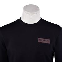 China Custom Plain Dyed Plush Blank Jogger Black Crewneck Hoodie Sweatshirt 280-320G 100% Cotton ODM for sale