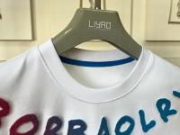 China Crew Neck T Shirt 100% Cotton Jersey Men T Shirt Flocking Letter Design 170 230G for sale