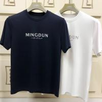 China Men's Cotton Logo Tees 2 Pack Navy White Short Sleeve T-Shirt 170-230G for sale