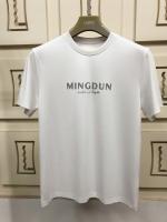 China Men's Cotton Logo Tees 2 Pack Navy White Short Sleeve T-Shirt 170-230G for sale