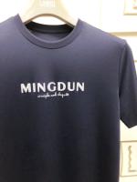 China Men's Cotton Logo Tees 2 Pack Navy White Short Sleeve T-Shirt 170-230G for sale