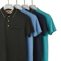 China Custom Anti-pilling Seamless Polo Shirt 100% Cotton 170-210G Short Sleeve Men Logo Embroidery for sale