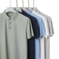 China Custom Logo Seamless Polo T Shirt Men 170-120G 100% Cotton Anti-Wrinkle Breathable for sale