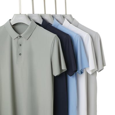 China Custom Logo Seamless Polo T Shirt Men 170-120G 100% Cotton Anti-Wrinkle Breathable for sale