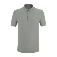 China Custom Logo Seamless Polo T Shirt Men 170-120G 100% Cotton Anti-Wrinkle Breathable for sale