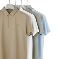 China Custom Design Men's Dryfit Golf Polo Shirt Short Sleeve 170-120G Cotton Breathable Anti-Wrinkle for sale